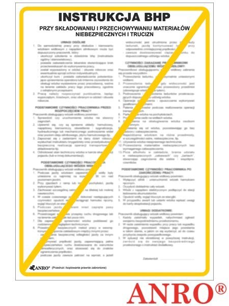 ZNAK BEZPIECZEŃSTWA ANRO - e-BHPsklep.pl